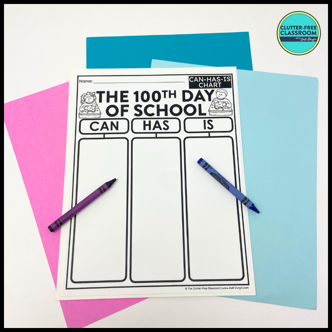 100th Day of School Activity Packet – Clutter Free Classroom Store