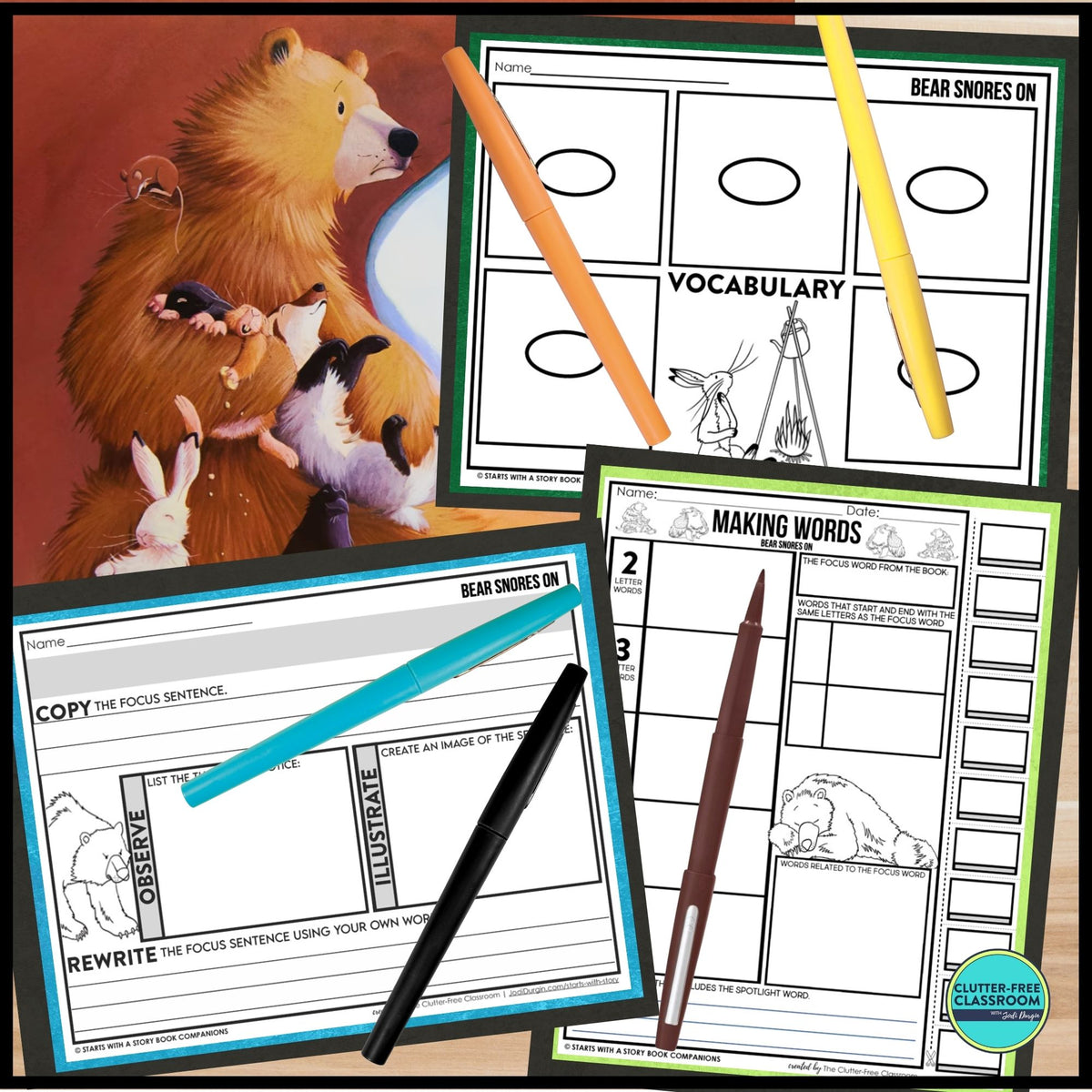 BEAR SNORES ON activities and lesson plan ideas – Clutter Free ...