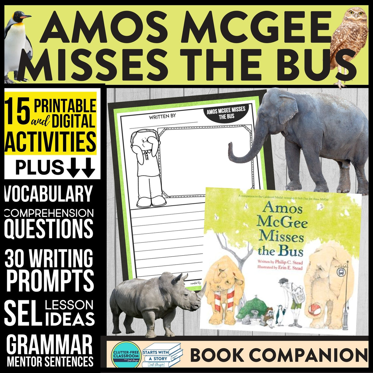 AMOS MCGEE MISSES THE BUS activities and lesson plan ideas – Clutter ...