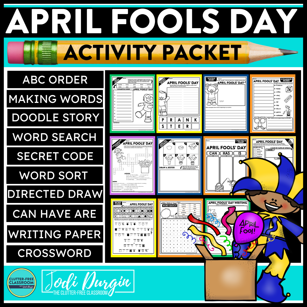 April Fools Day Activity Packet – Clutter Free Classroom Store