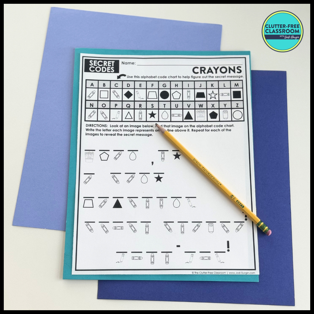 Crayons Activity Packet – Clutter Free Classroom Store