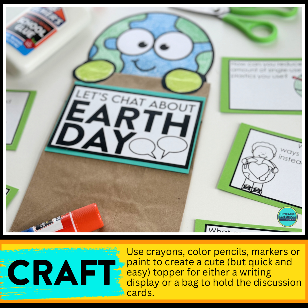 Earth Day Writing Prompts & Paper Bag Craft 1st 2nd 3rd Grade – Clutter ...