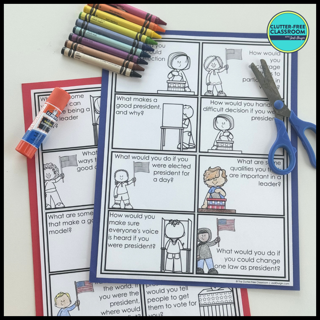 Presidential Election Writing Prompts & Paper Bag Craft 1st 2nd 3rd Gr ...