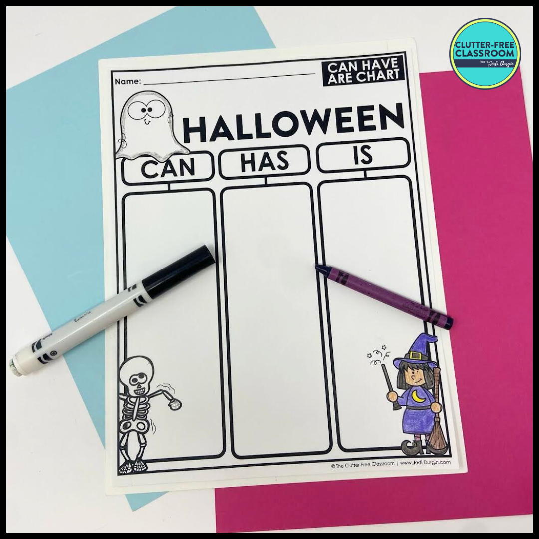 Halloween Activity Packet – Clutter Free Classroom Store