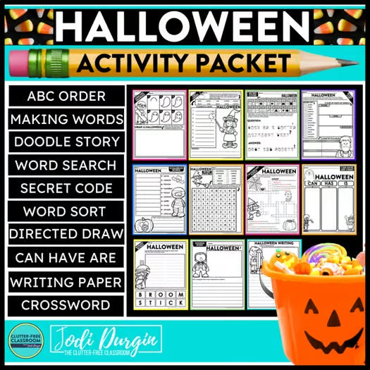 Halloween Activity Packet – Clutter Free Classroom Store