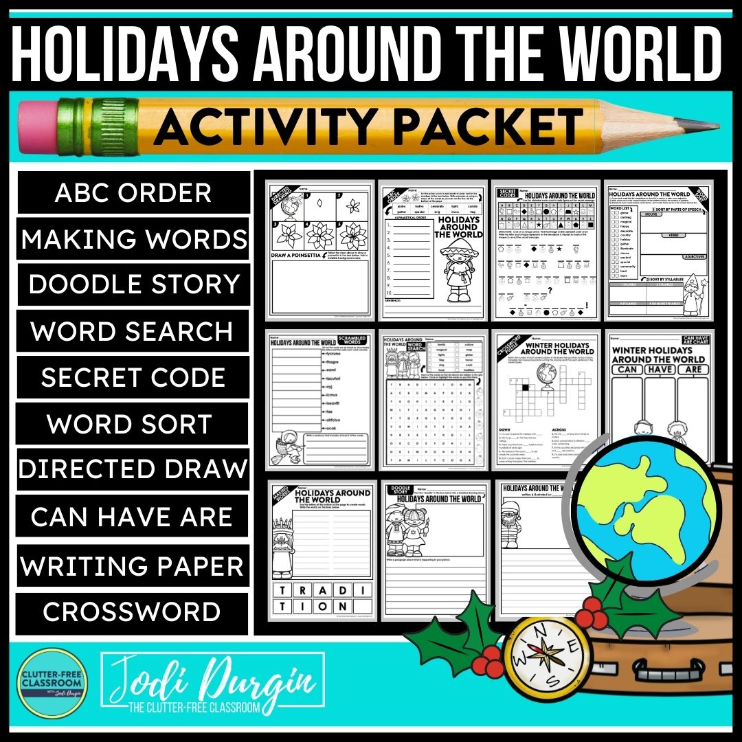 Holidays Around the World Activity Packet – Clutter Free Classroom Store