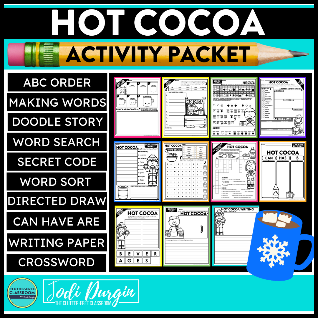 Hot Cocoa Activity Packet – Clutter Free Classroom Store