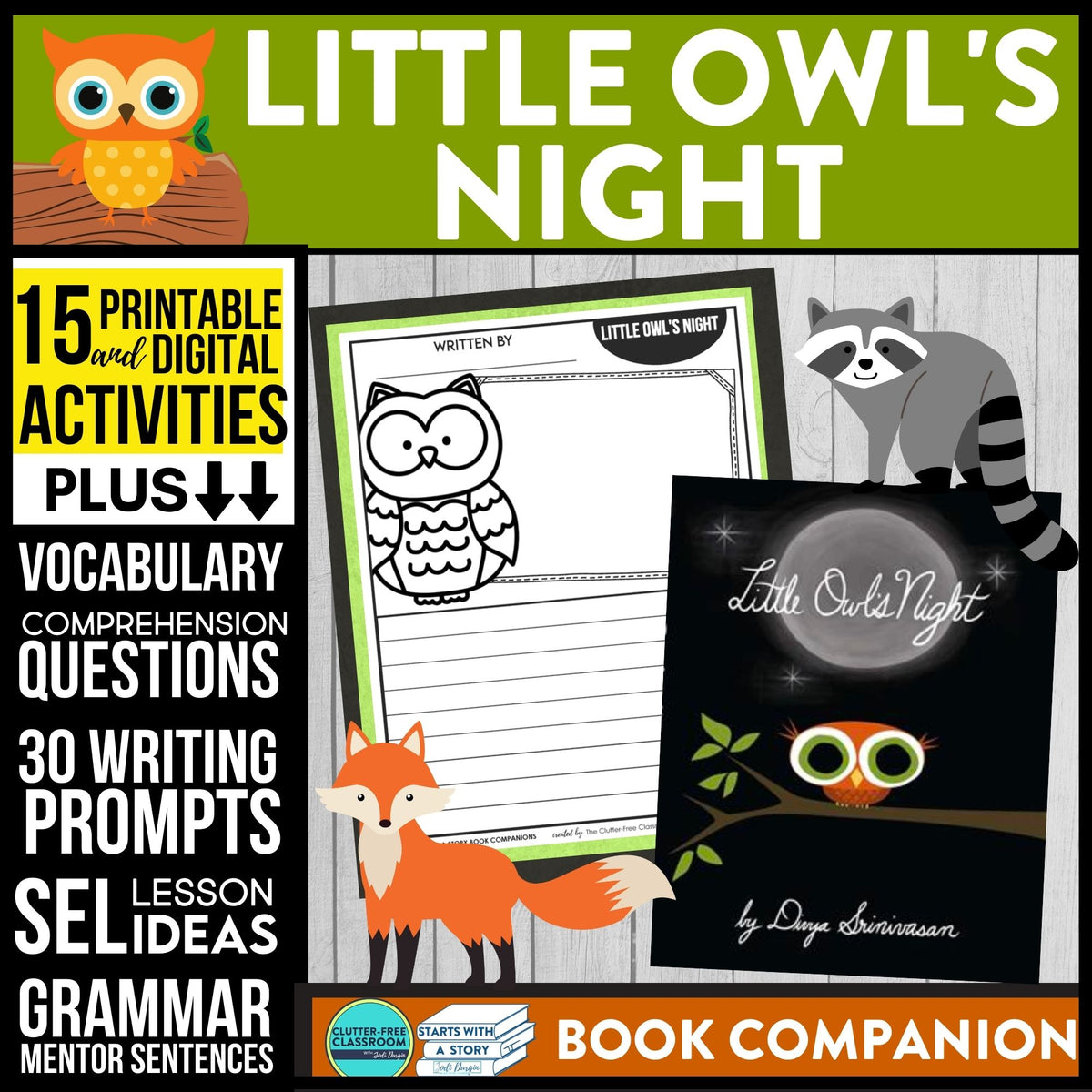 LITTLE OWL'S NIGHT activities and lesson plan ideas – Clutter Free ...