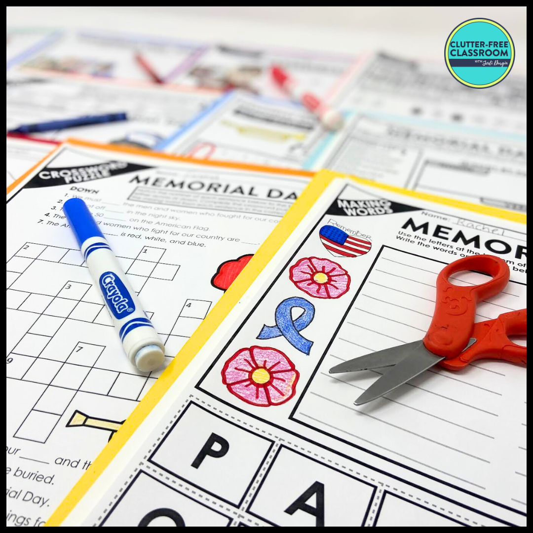 Memorial Day Activity Packet – Clutter Free Classroom Store