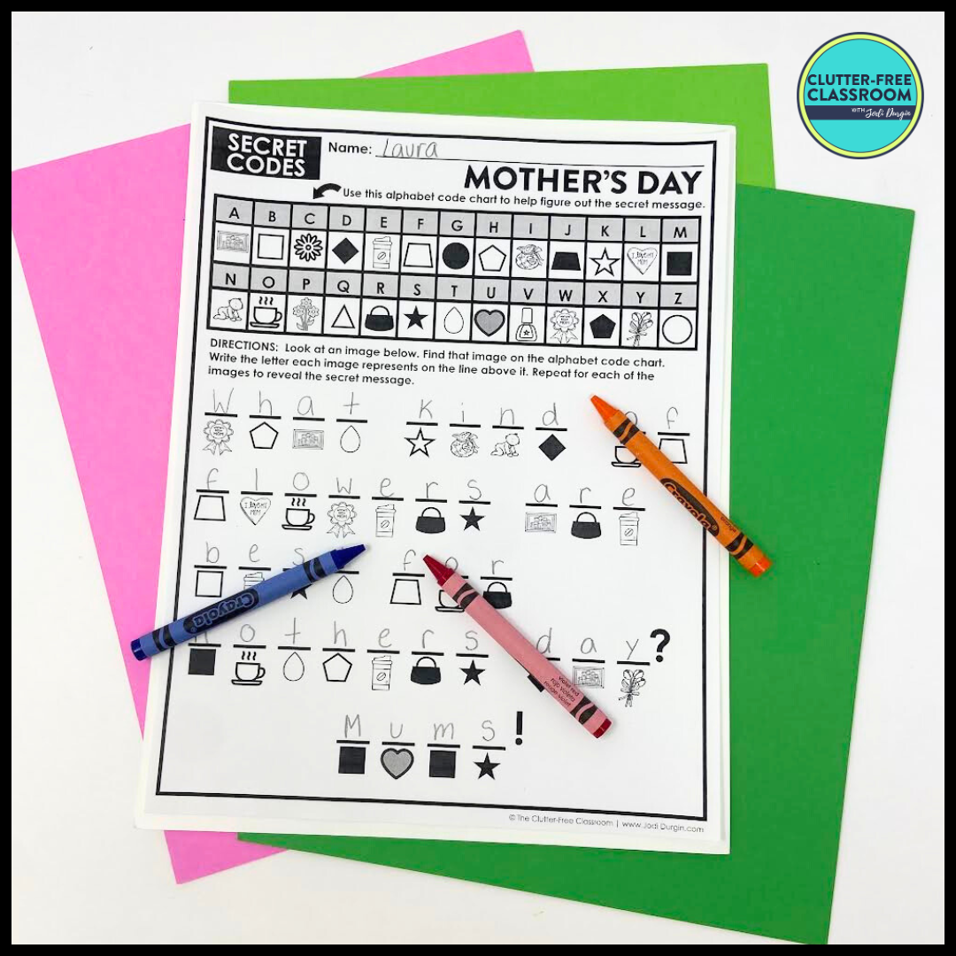 Mother's Day Activity Packet – Clutter Free Classroom Store