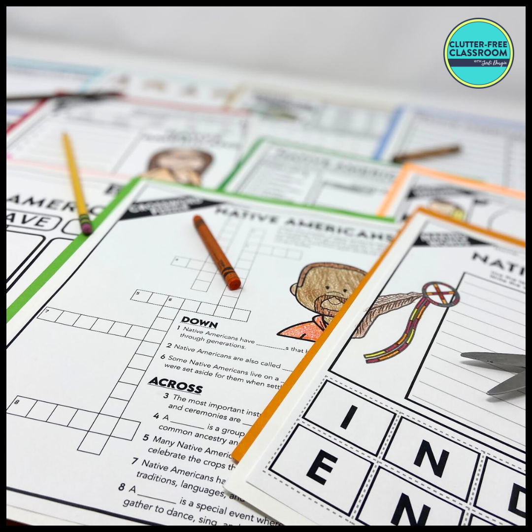 Native American Activity Packet – Clutter Free Classroom Store