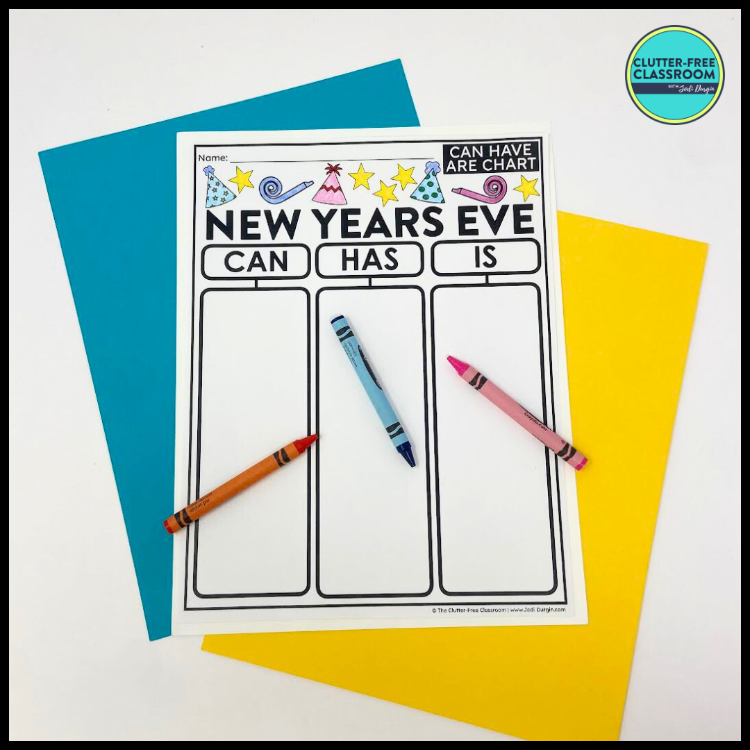 New Year's Activity Packet – Clutter Free Classroom Store
