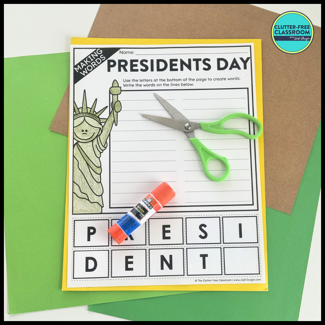 Presidents' Day Activity Packet – Clutter Free Classroom Store
