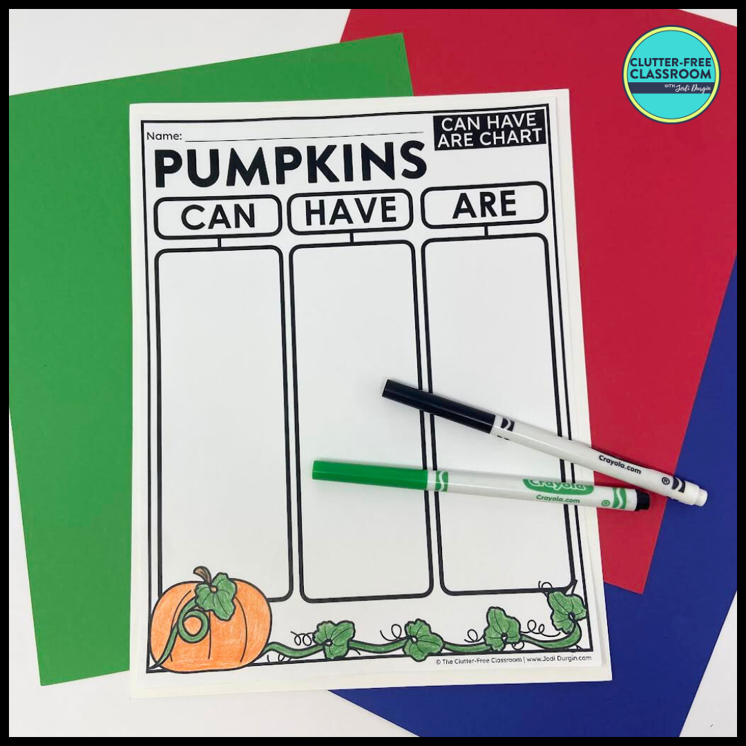 Pumpkins Activity Packet – Clutter Free Classroom Store