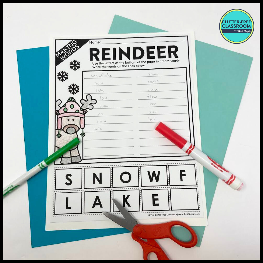 Reindeer Activity Packet – Clutter Free Classroom Store