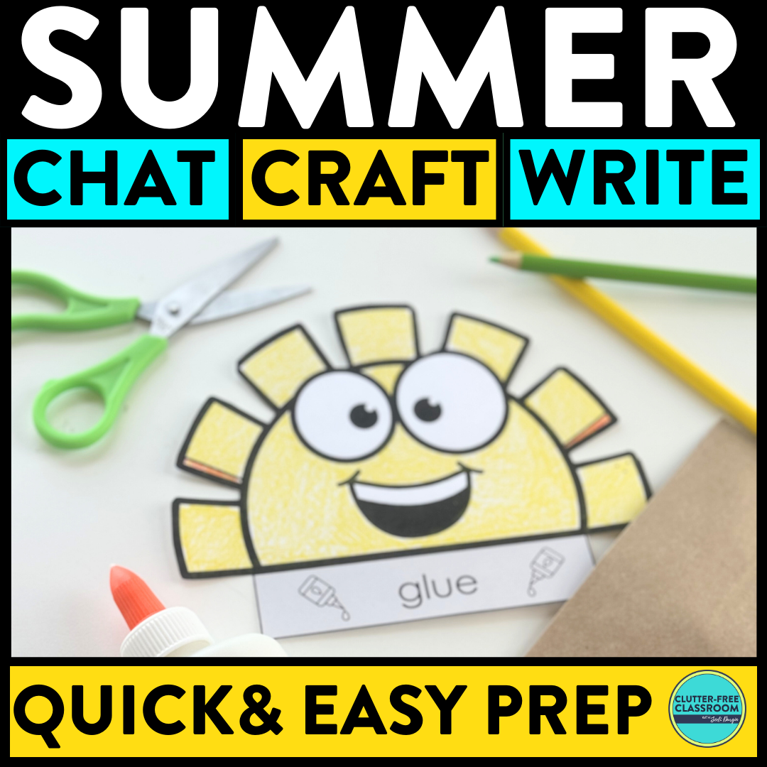 Summer Writing Prompts & Paper Bag Craft 1st 2nd 3rd Grade – Clutter ...