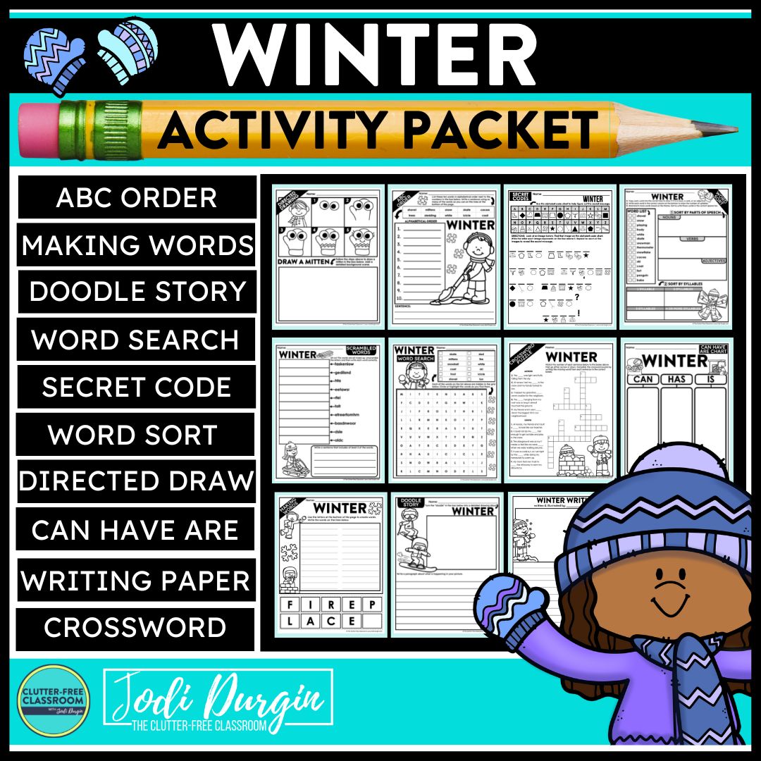 Winter Activity Packet – Clutter Free Classroom Store