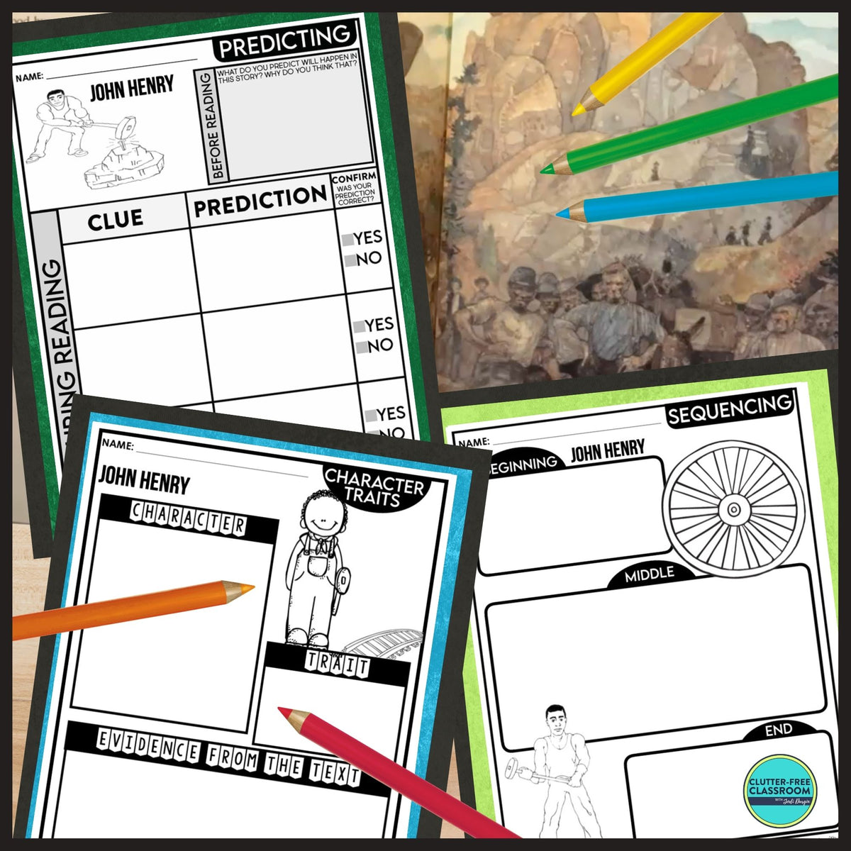 JOHN HENRY activities and lesson plan ideas – Clutter Free Classroom Store
