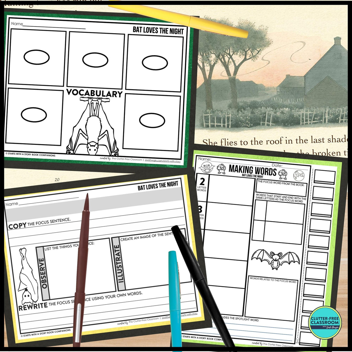 BAT LOVES THE NIGHT activities and lesson plan ideas – Clutter Free ...