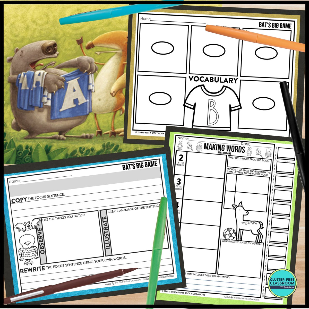 BATS BIG GAME activities and lesson plan ideas – Clutter Free Classroom ...