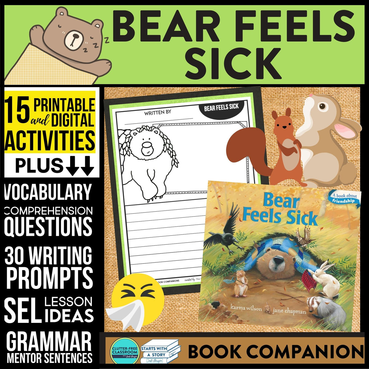 BEAR FEELS SICK activities and lesson plan ideas – Clutter Free ...