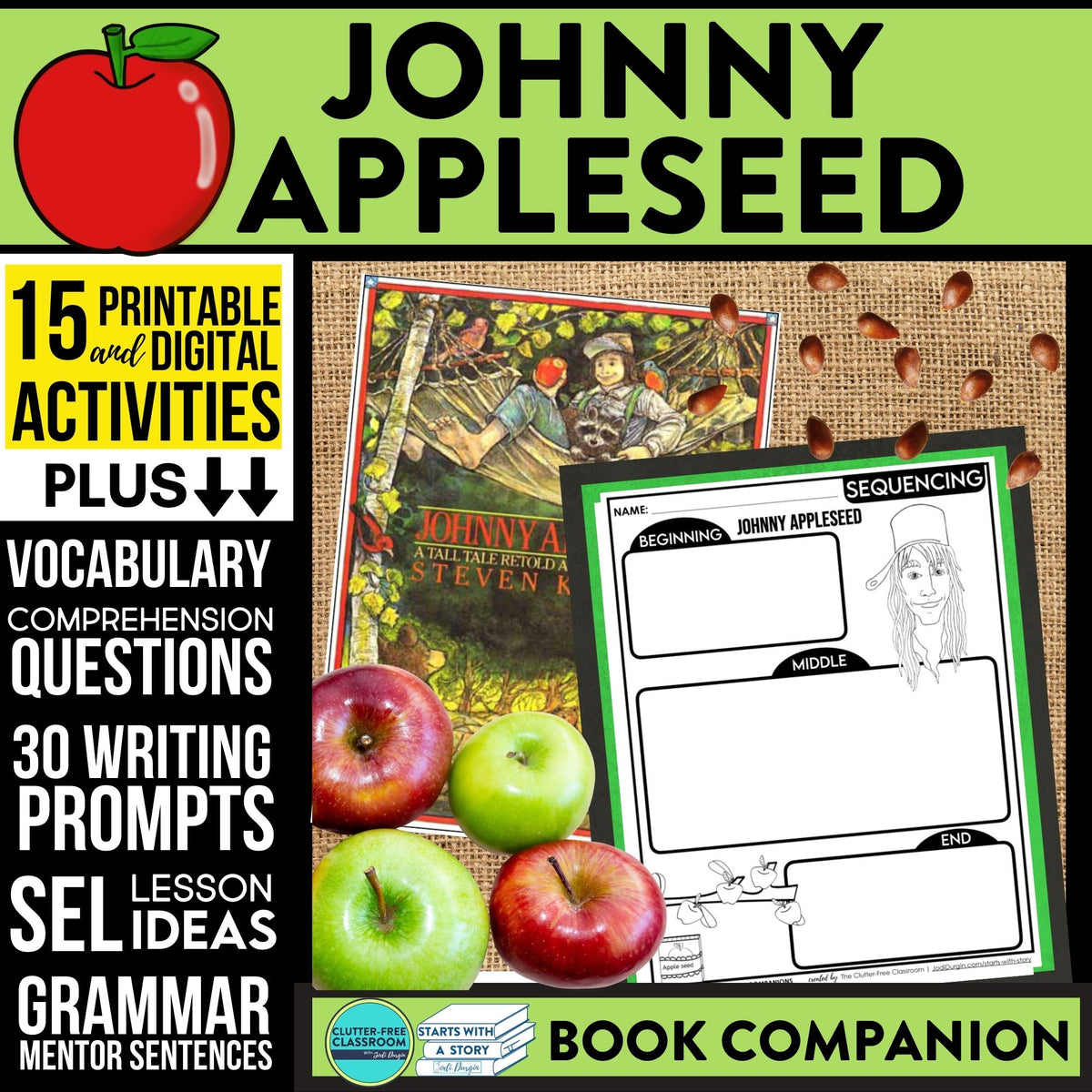 JOHNNY APPLESEED activities and lesson plan ideas – Clutter Free ...
