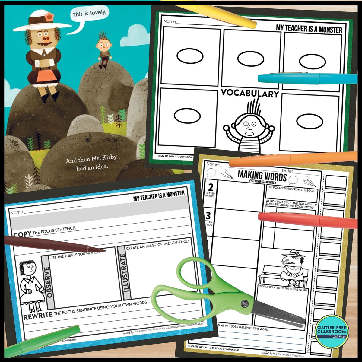 MY TEACHER IS A MONSTER activities and lesson plan ideas – Clutter Free ...