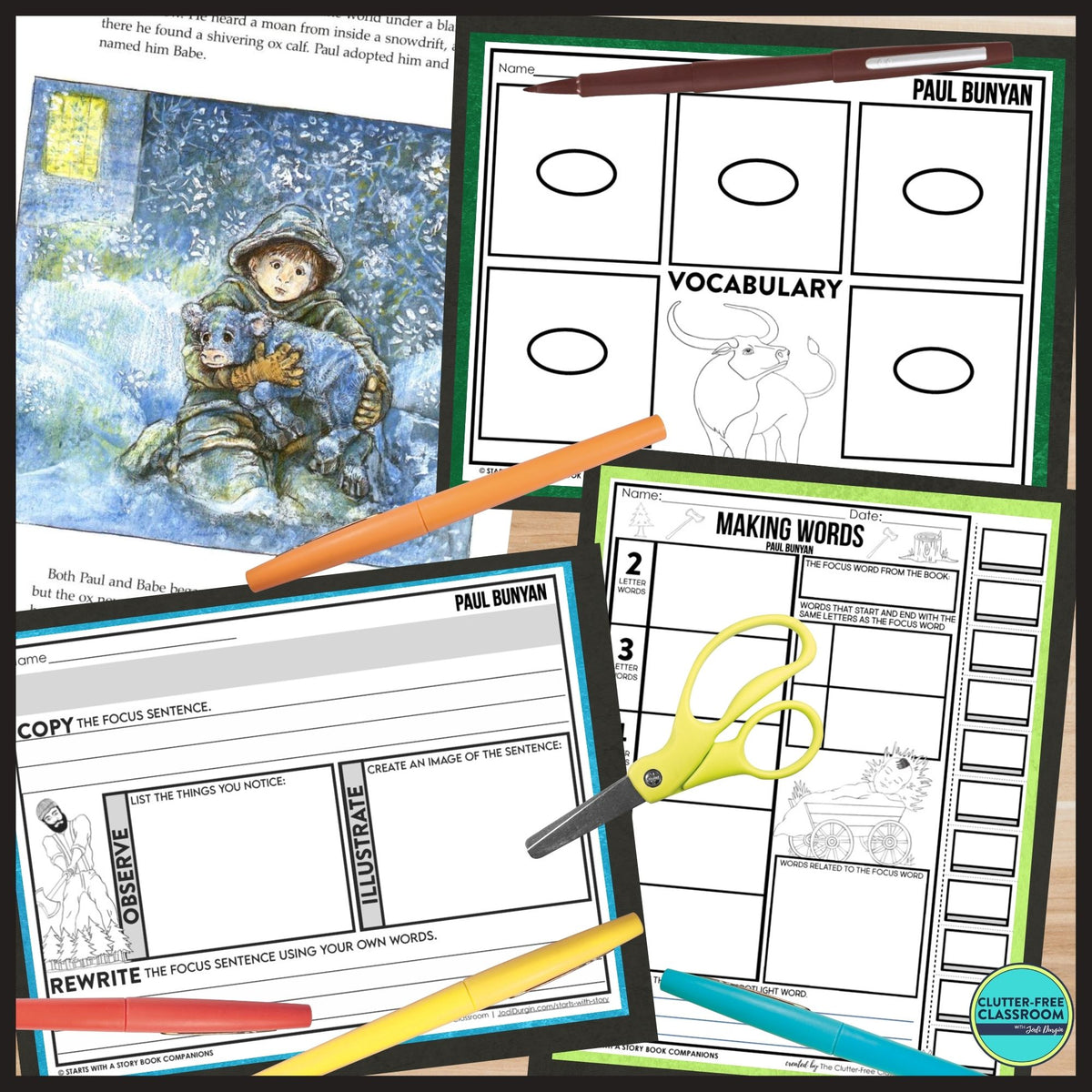 PAUL BUNYAN activities and lesson plan ideas – Clutter Free Classroom Store