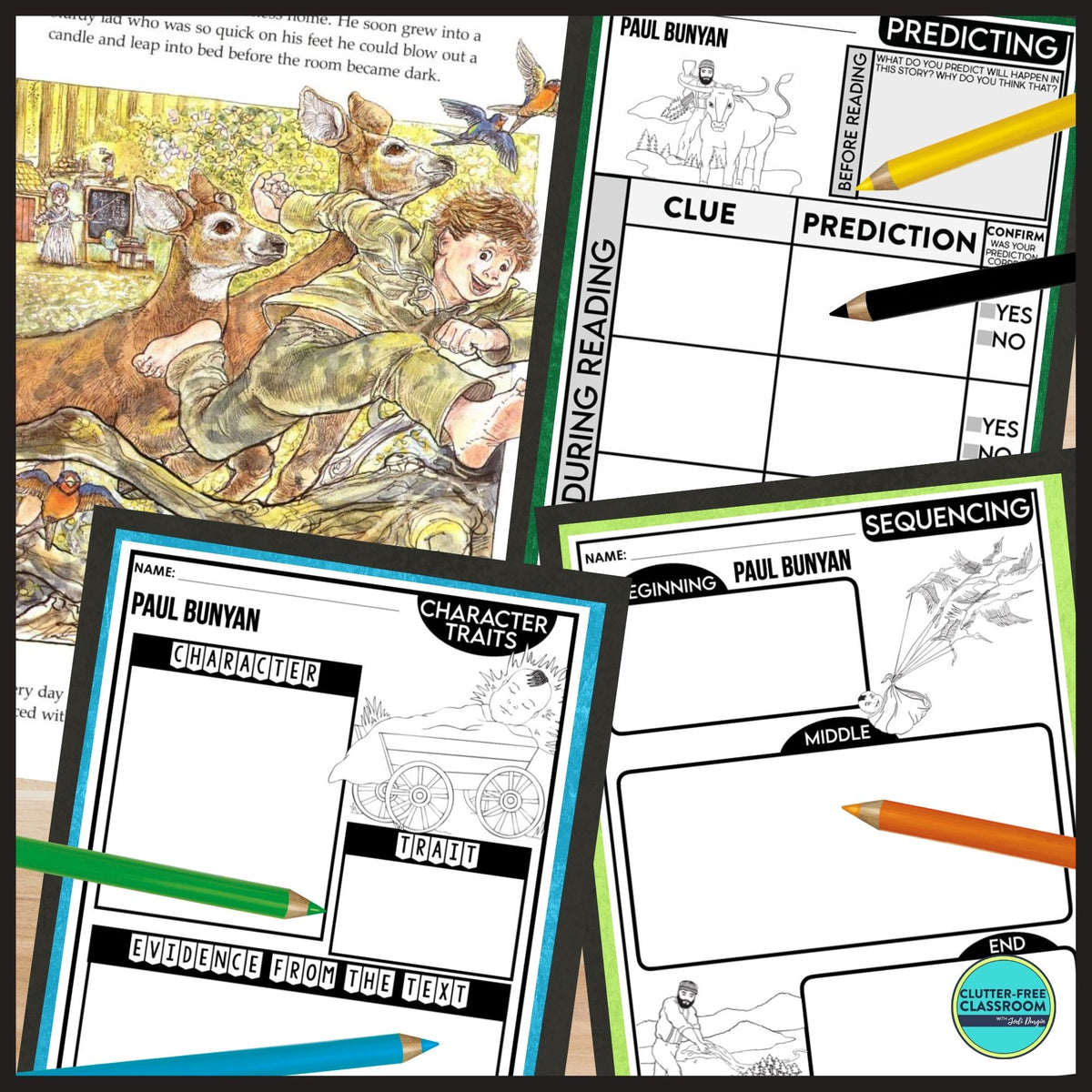 PAUL BUNYAN activities and lesson plan ideas – Clutter Free Classroom Store