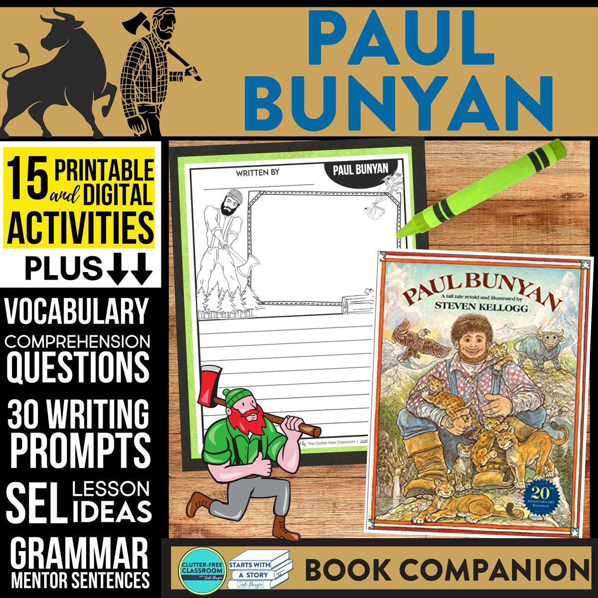 PAUL BUNYAN activities and lesson plan ideas – Clutter Free Classroom Store