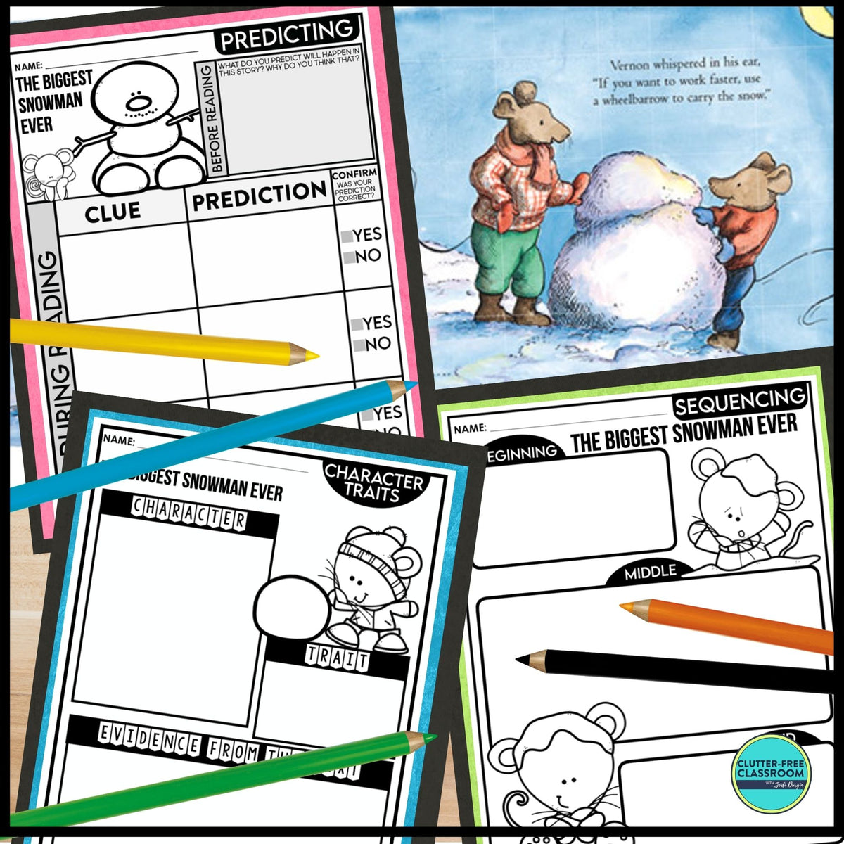 THE BIGGEST SNOWMAN EVER activities and lesson plan ideas – Clutter ...