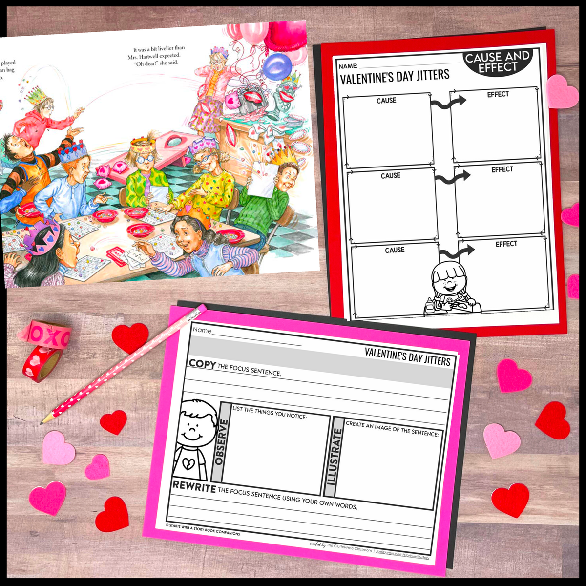 VALENTINES DAY JITTERS activities and lesson plan ideas – Clutter Free ...