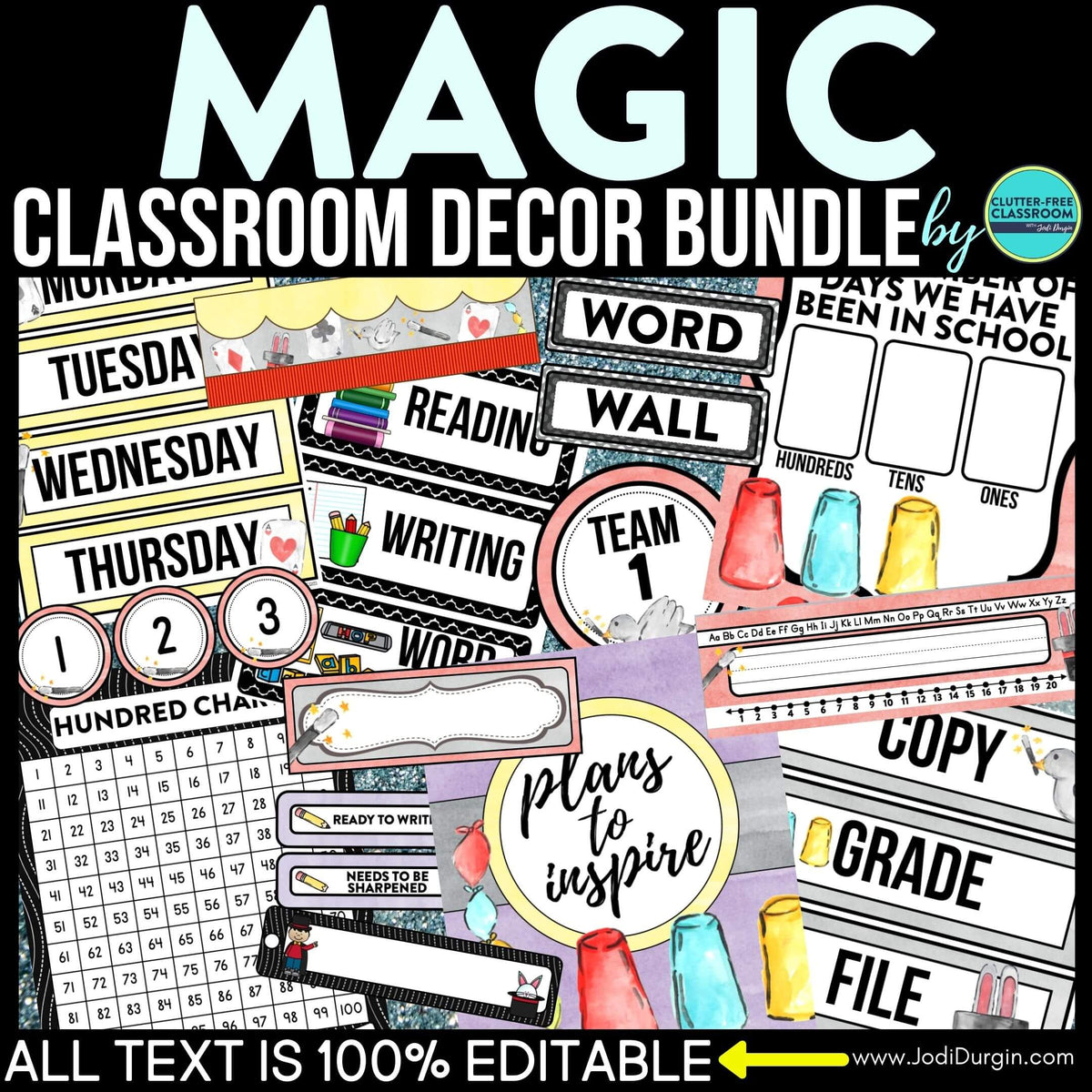 Magic Classroom Themed Decor Bundle – Clutter Free Classroom Store