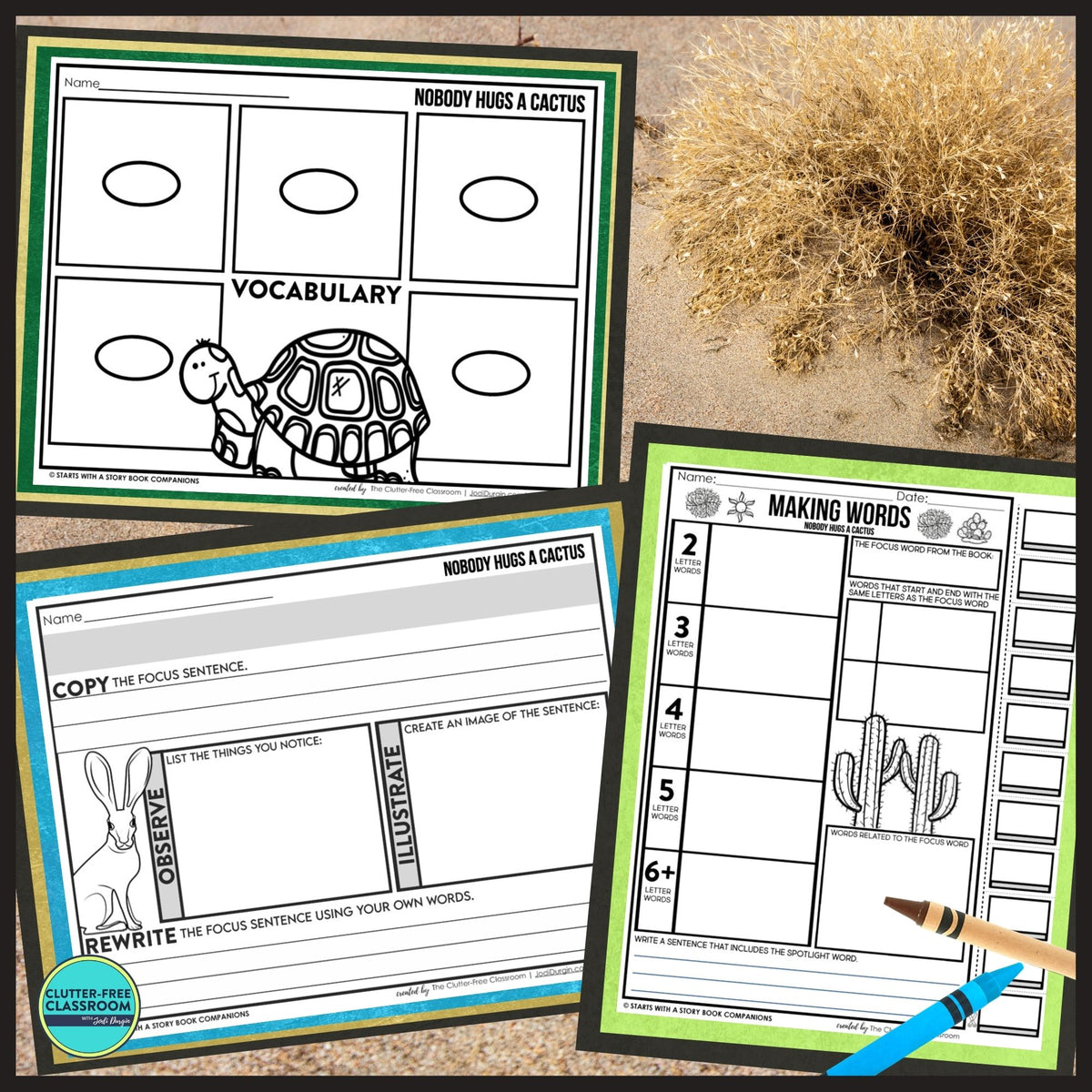 NOBODY HUGS A CACTUS activities and lesson plan ideas – Clutter Free ...