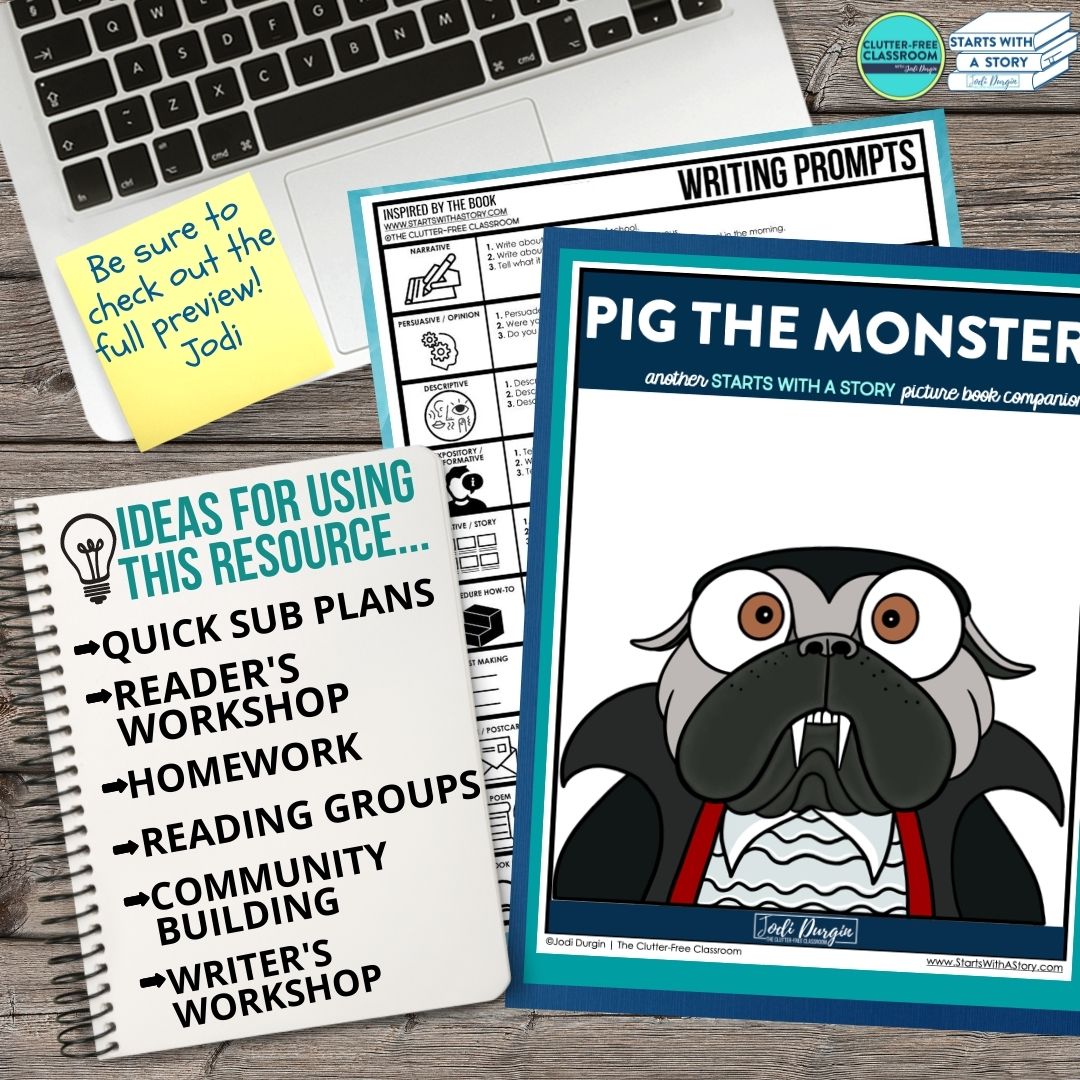 PIG THE MONSTER activities and lesson plan ideas – Clutter Free ...