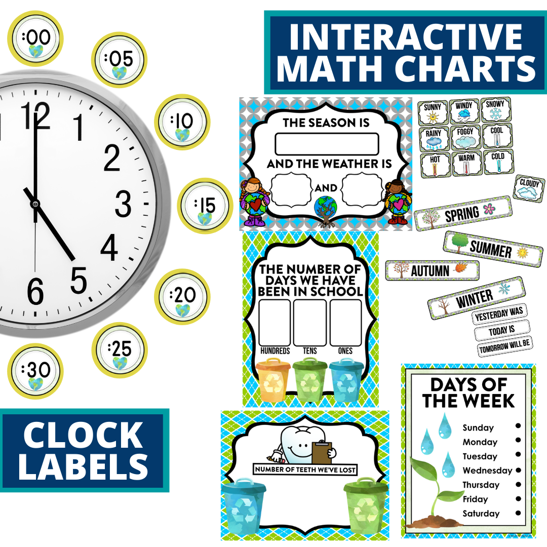 Recycling Classroom Theme Decor Bundle – Clutter Free Classroom Store