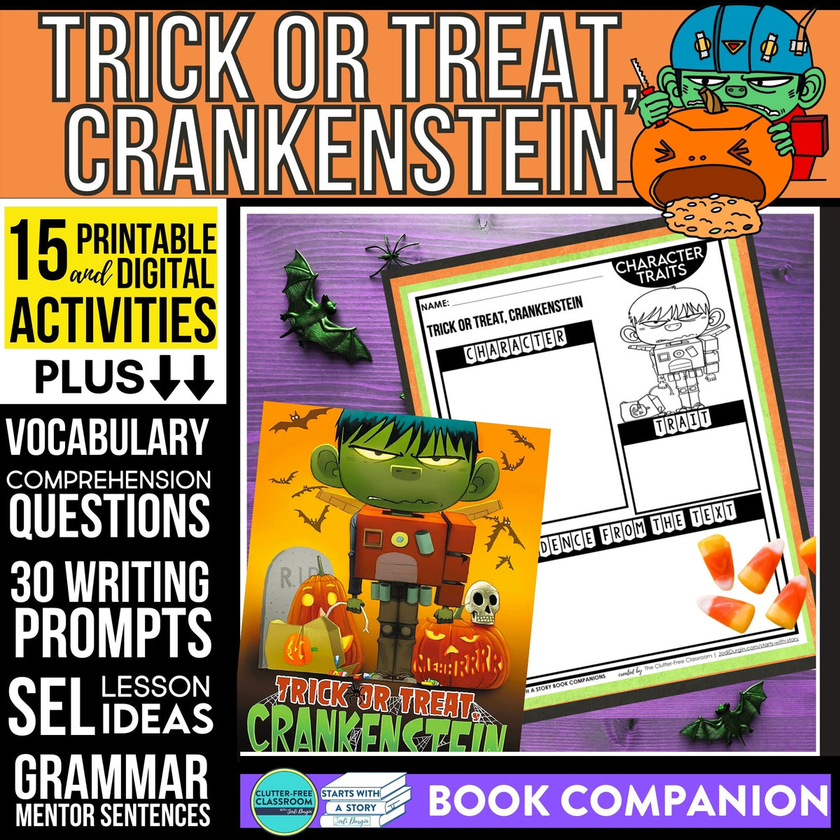 TRICK OR TREAT, CRANKENSTEIN activities, worksheets & lesson plan idea ...