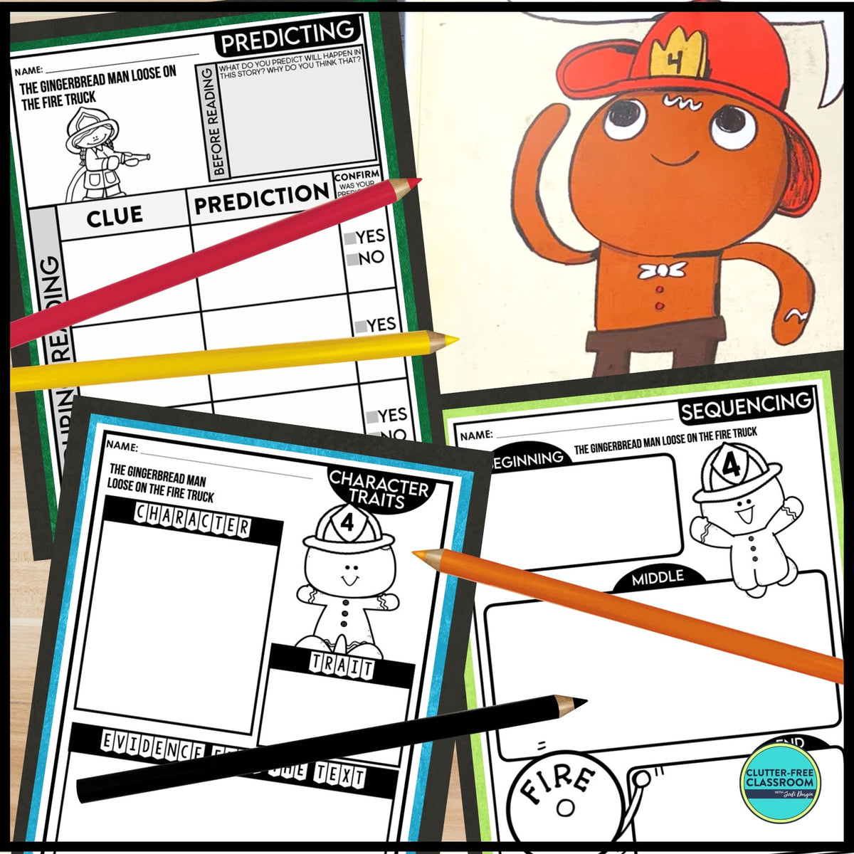 THE GINGERBREAD MAN LOOSE ON THE FIRE TRUCK activities and lesson plan ...