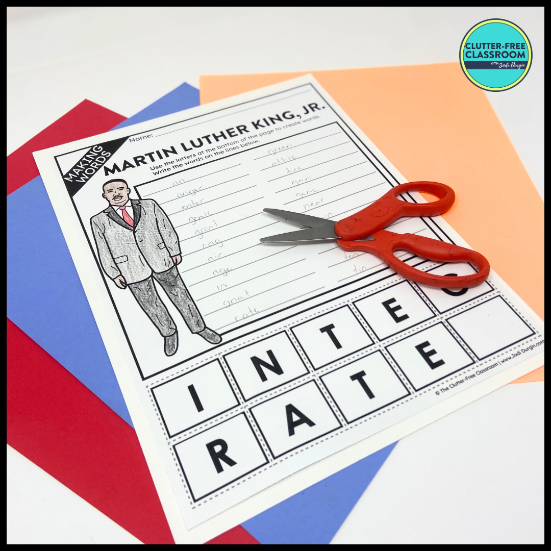 Dr. Martin Luther King Jr. Activity Packet – Clutter Free Classroom Store