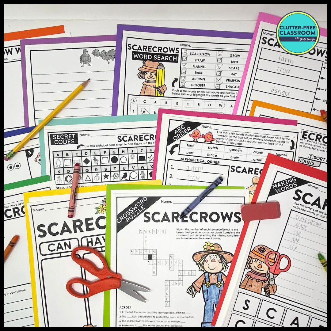 Scarecrows Activity Packet – Clutter Free Classroom Store