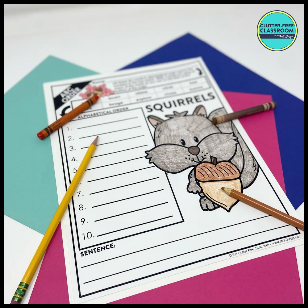 Squirrel Activity Packet – Clutter Free Classroom Store