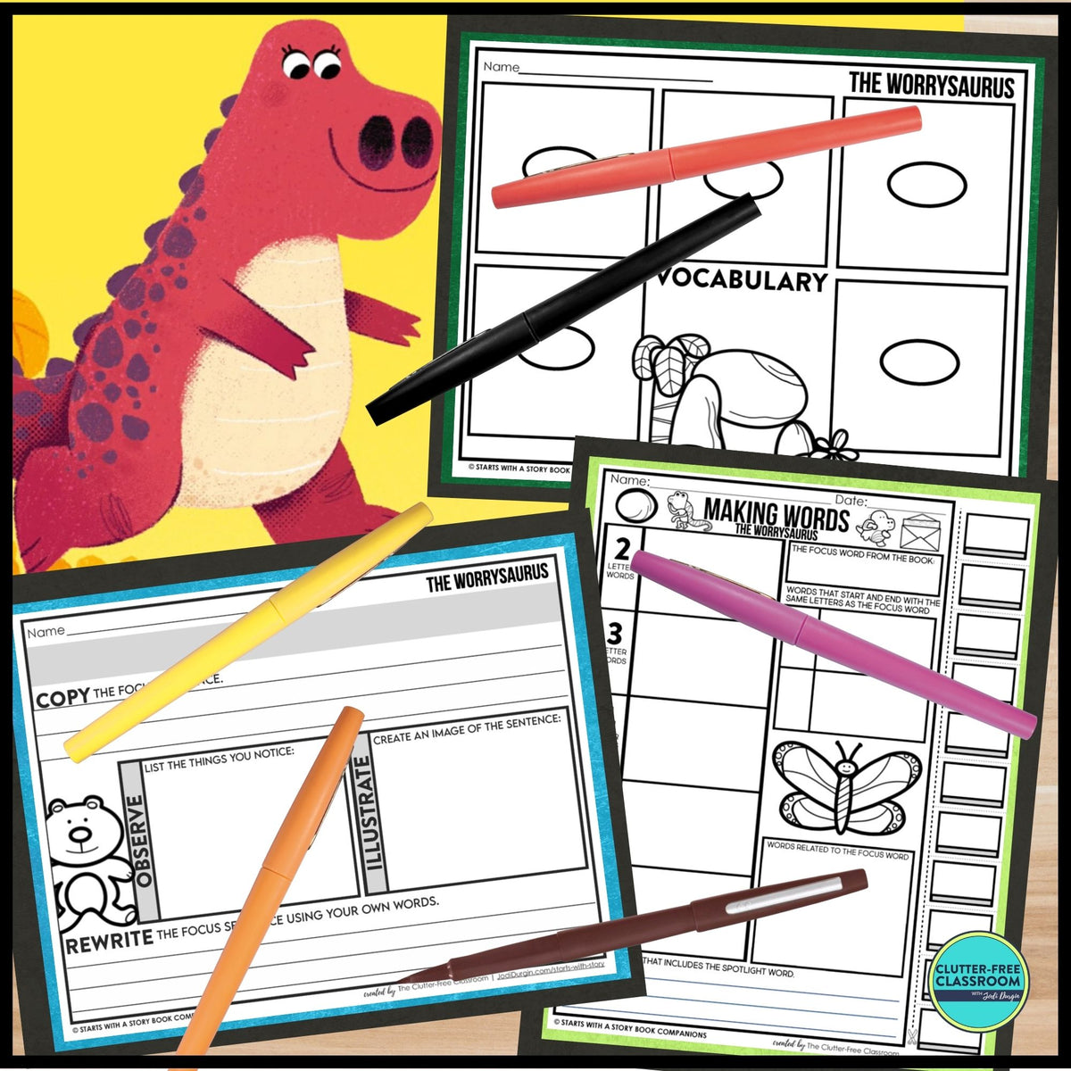 THE WORRYSAURUS activities and lesson plan ideas – Clutter Free ...