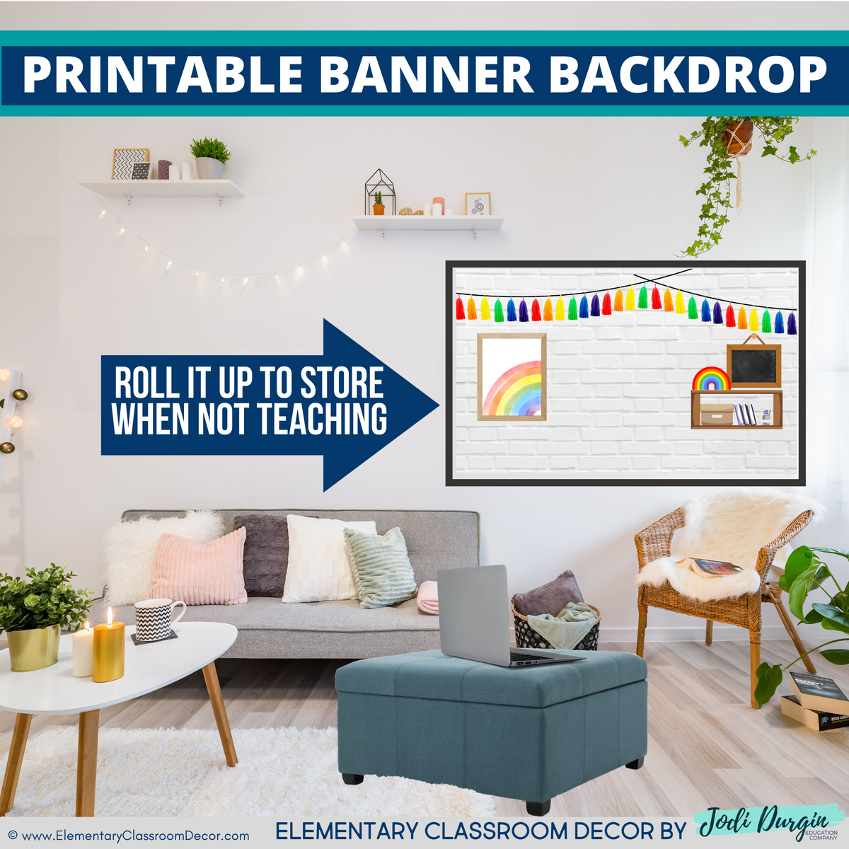 Rainbow Classroom Theme Decor Bundle – Clutter Free Classroom Store