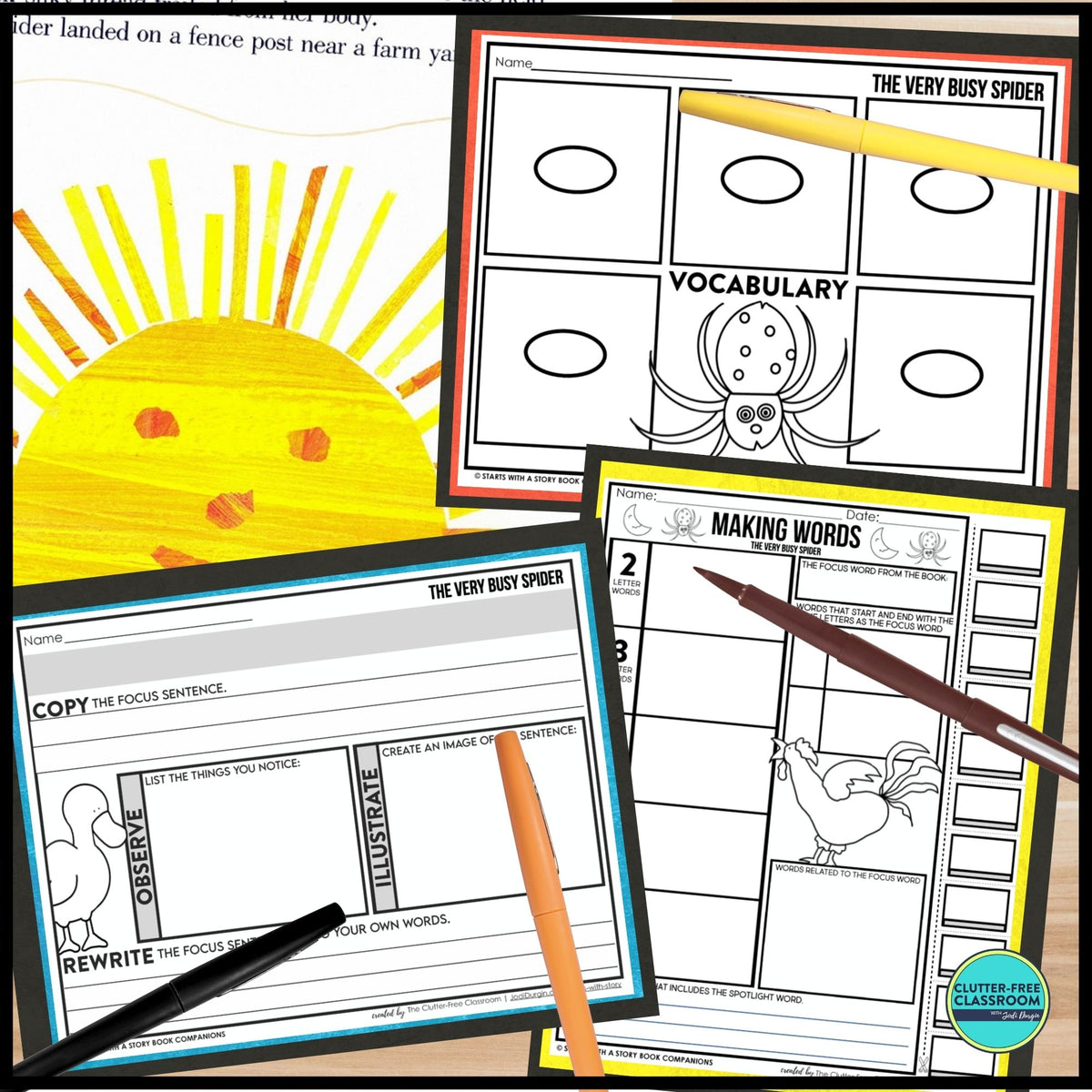 THE VERY BUSY SPIDER activities and lesson plan ideas – Clutter Free ...