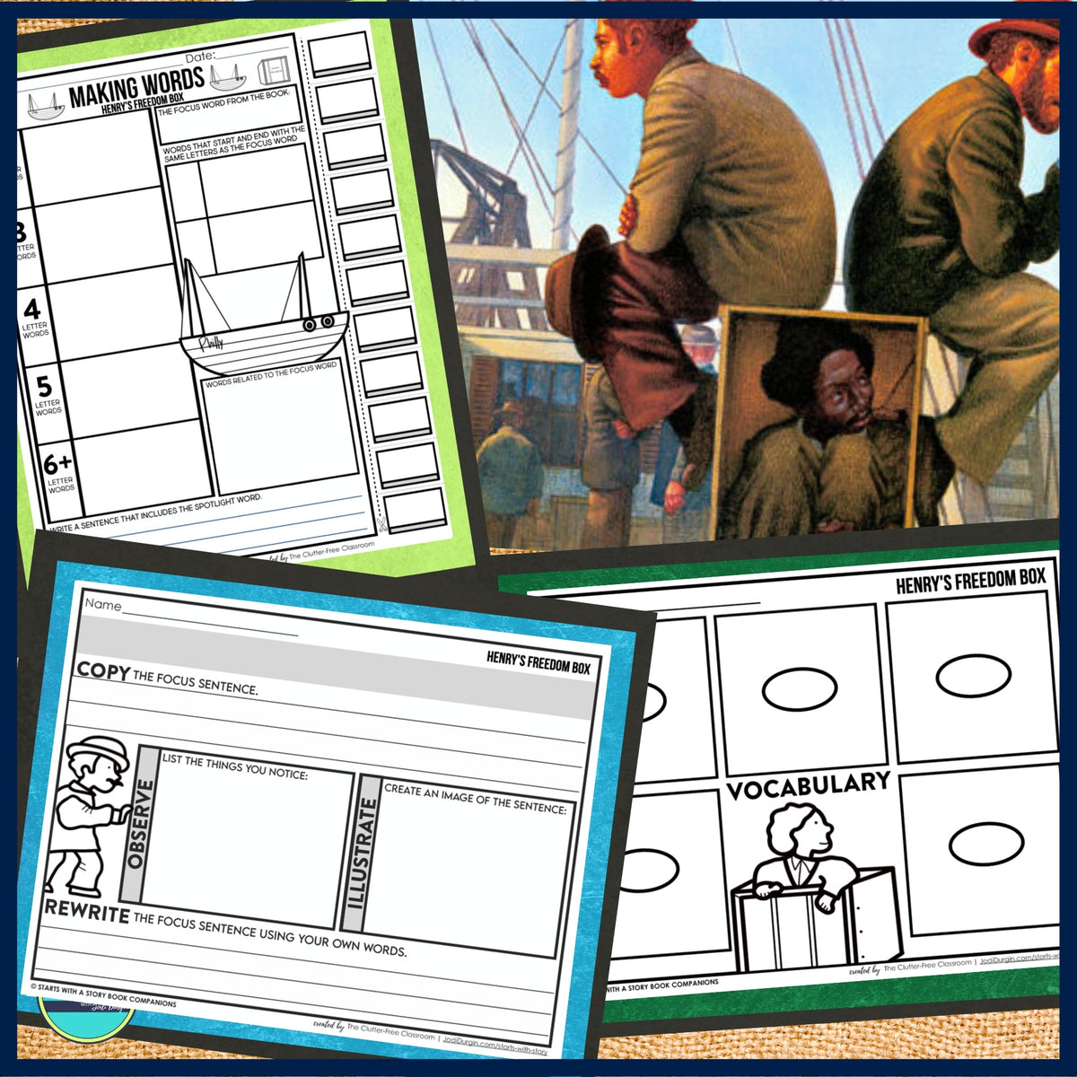 HENRY'S FREEDOM BOX activities and lesson plan ideas – Clutter Free ...