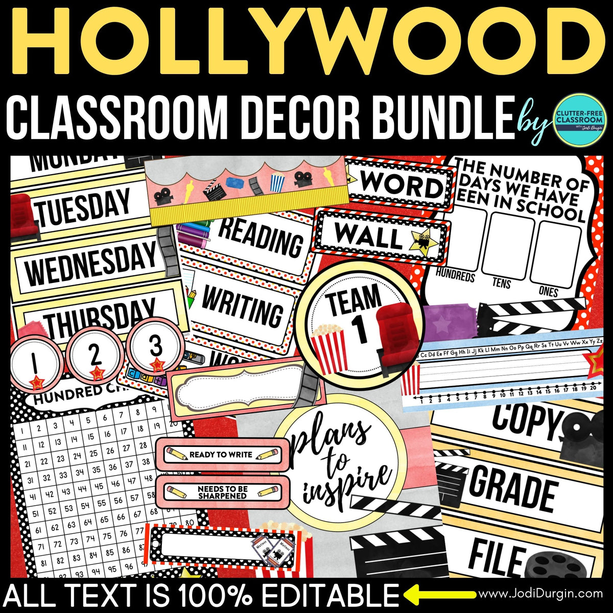 Hollywood Classroom Theme Decor – Clutter Free Classroom Store
