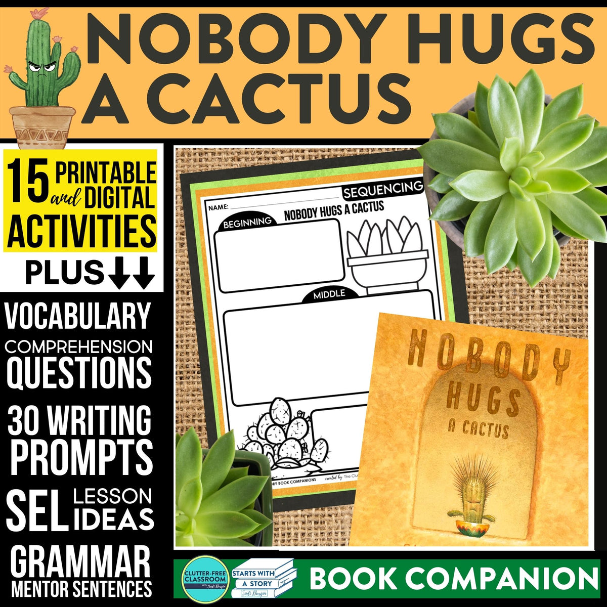 NOBODY HUGS A CACTUS activities and lesson plan ideas – Clutter Free ...